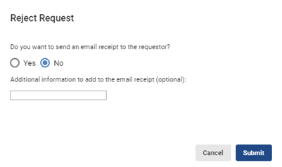 Approving or Rejecting Requests
