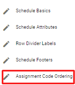 Assignment Code Ordering
